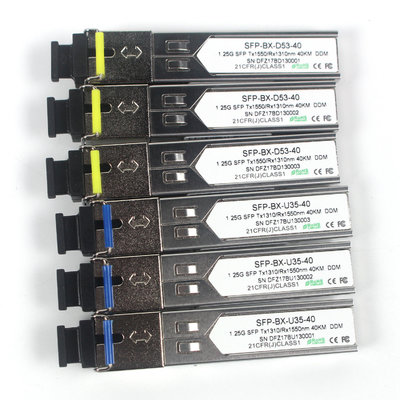 1.25G single mode single fiber bidi sfp optical transceiver module SC up to 80km