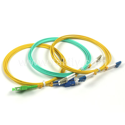 Customized multi mode Om3 LC/UPC fiber optic patch cord simplex duplex patch cord