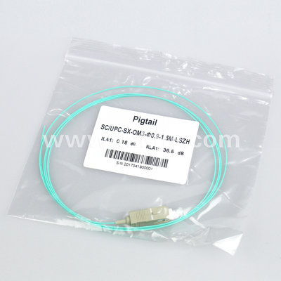 Customized length SC fiber optic pigtails single mode MM fiber optical pigtails