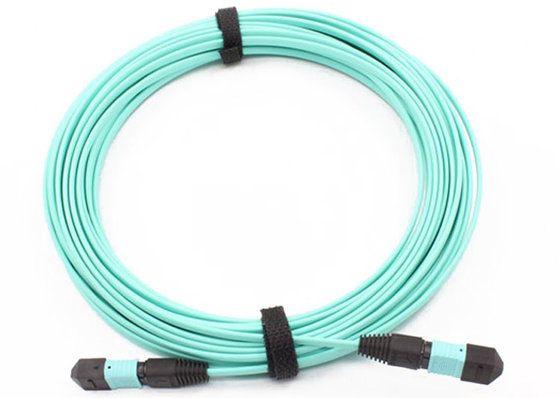 Customized 12/24 OM3 MPO/MTP jumper Low loss standard loss MPO fiber patch cord