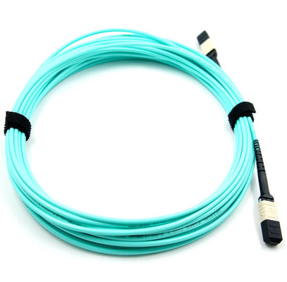 Customized 12/24 OM3 MPO/MTP jumper Low loss standard loss MPO fiber patch cord