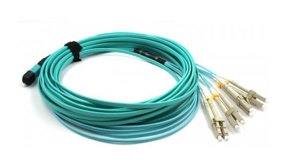 Customized 8/12/24fiber OM3 MPO/MTP jumper MPO-LC fiber patch cord