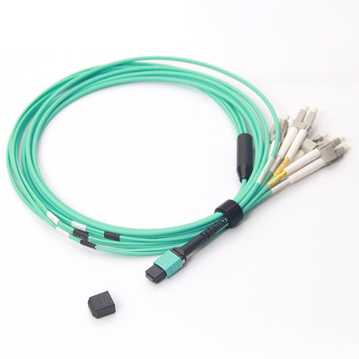 Customized 8/12/24fiber OM3 MPO/MTP jumper MPO-LC fiber patch cord