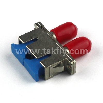 ST-SC hybrid fiiber optic adapter duplex metal SC to ST fiber optic coupler