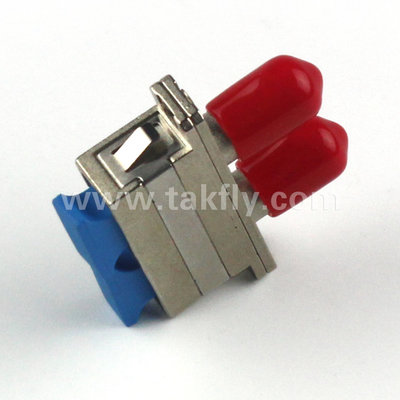 ST-SC hybrid fiiber optic adapter duplex metal SC to ST fiber optic coupler
