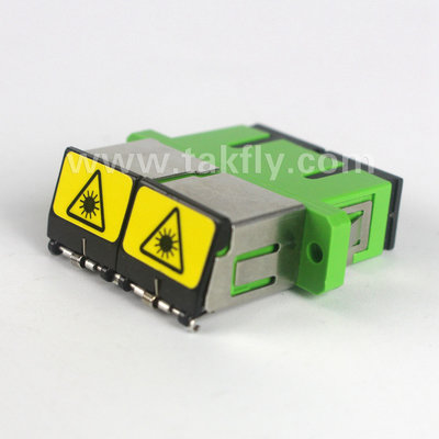 SC duplex fiber optic adapter with outwards shutter plastics fiber optic coupler