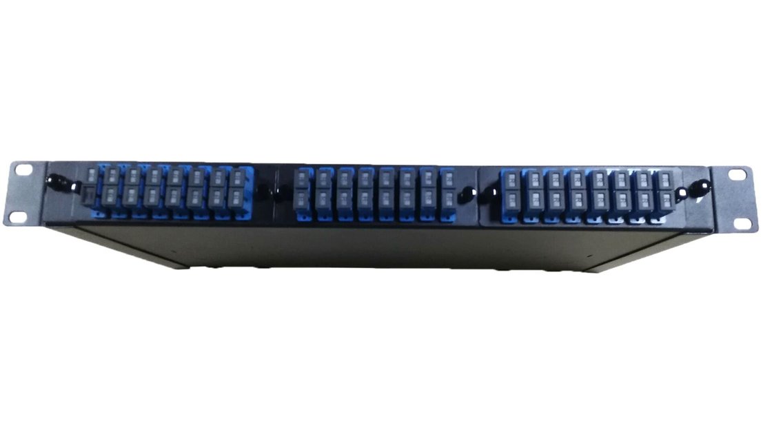 Metal 48 Port sliding type optic distribution frame Black 48 core odf