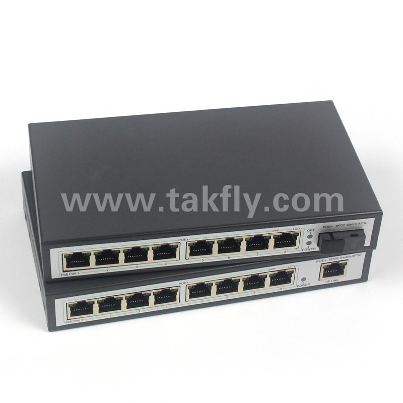 8 port rj45 + 1 port fiber port 100M fiber optical network switch