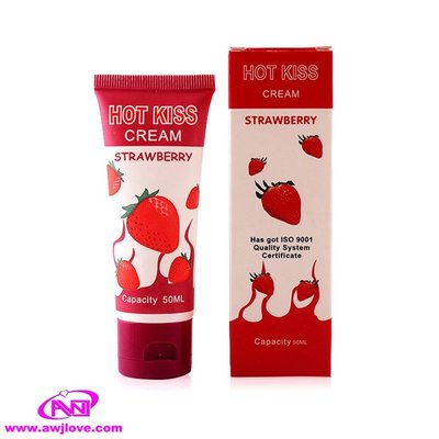 Hot Kiss Ediable fruity Strawberry personal lubricant
