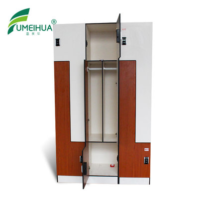 plain or wood color custom made 2 tier lockers for changing room