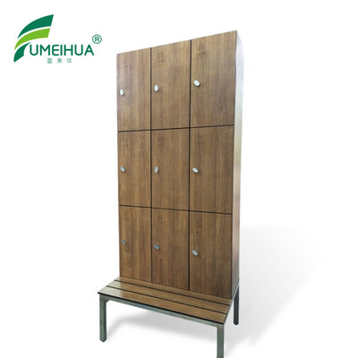 plain or wood color custom made 2 tier lockers for changing room
