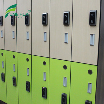 High pressure laminate material two tier compact laminate gym lockers with num lock