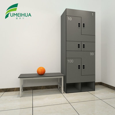 waterproof and fireproof simple z type swimming pool locker and bench