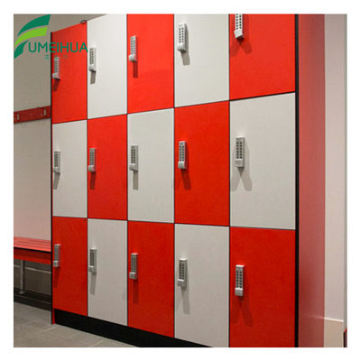 waterproof and damp proof pin pad locked HPL Gym Stadium Locker
