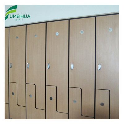 Fumeihua professional HPL tropical walnut eight door fire retardent club locker