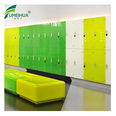 Activity price compact laminate wooden grain Storage cabinet HPL lockers