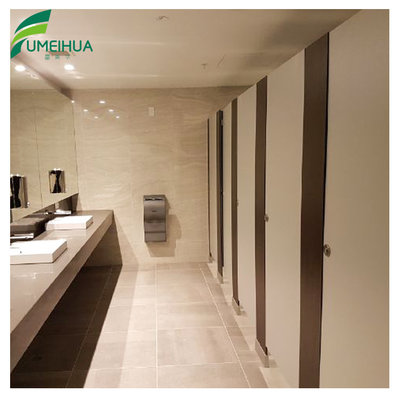 customized Waterproof and Durable Washroom Solid Phenolic HPL Airport Toilet Cubicle with Accessories