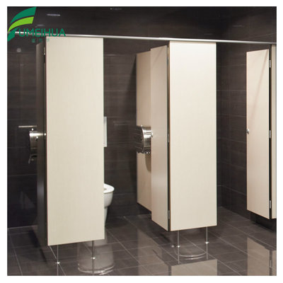customized Waterproof and Durable Washroom Solid Phenolic HPL Airport Toilet Cubicle with Accessories