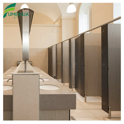 made in china 12mm Customized Floor to Ceiling HPL Door Toilet Compact HPL Board Toilet Partition