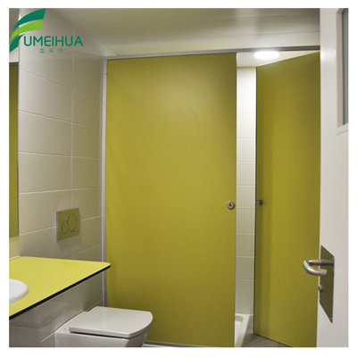 2 years warranty glossy finish hpl toilet cubicle partition without top rail