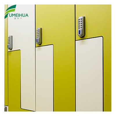 Fumeihua wood color double door laminate cheap electronic gym lockers