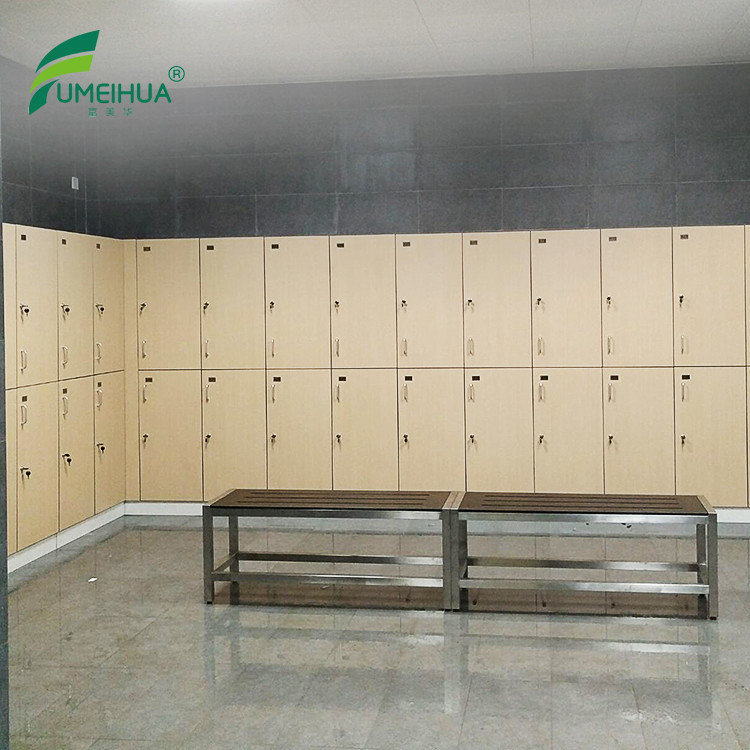 factory sale HPL colorful Customized mistureproof supermarket coin locker