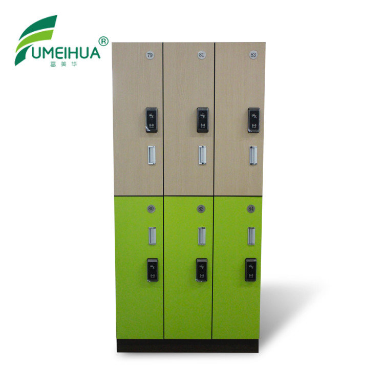 plain or wood color custom made 2 tier lockers for changing room