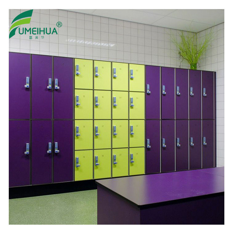 Fumeihua SGS high quality HPL mix color 12 doors quite health school change room