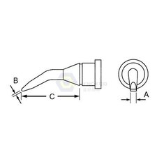 China Weller LT4X Bent Chisel Soldering Tip for WSD81,WSP80 Iron - 0.063" x 0.5" supplier