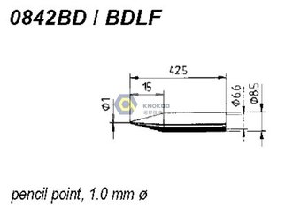 China ERSADUR 0842BD BDLF Long-Life Soldering Tip for ANALOG 60/60A,ANALOG 80/80A,DIGITAL 2000A supplier