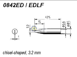 China ERSADUR 0842ED EDLF Long-Life Soldering Tip for ANALOG 60/60A,ANALOG 80/80A,DIGITAL 2000A supplier