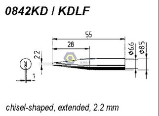 China ERSADUR 0842KD KDLF Long-Life Soldering Tip for ANALOG 60/60A,ANALOG 80/80A,DIGITAL 2000A supplier