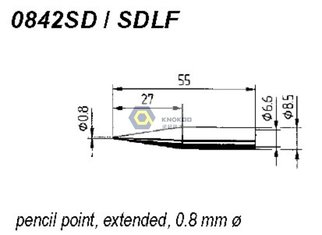 China ERSADUR 0842SD SDLF Long-Life Soldering Tip for ANALOG 60/60A,ANALOG 80/80A,DIGITAL 2000A supplier