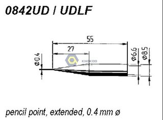 China ERSADUR 0842UD UDLF Long-Life Soldering Tip for ANALOG 60/60A,ANALOG 80/80A,DIGITAL 2000A supplier