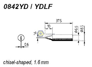 China ERSADUR 0842YD YDLF Long-Life Soldering Tip for ANALOG 60/60A,ANALOG 80/80A,DIGITAL 2000A supplier