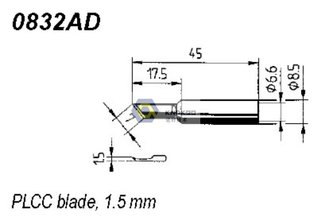 China ERSADUR 0832AD Long-Life Soldering Tip for ANALOG 60/60A,ANALOG 80/80A,DIGITAL 2000A supplier