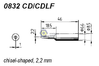 China ERSADUR 0832CD CDLF Long-Life Soldering Tip for ANALOG 60/60A,ANALOG 80/80A,DIGITAL 2000A supplier