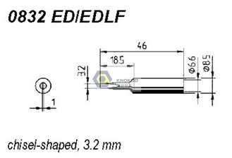 China ERSADUR 0832ED EDLF Long-Life Soldering Tip for ANALOG 60/60A,ANALOG 80/80A,DIGITAL 2000A supplier