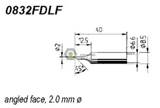 China ERSADUR 0832FDLF Long-Life Soldering Tip for ANALOG 60/60A,ANALOG 80/80A,DIGITAL 2000A supplier