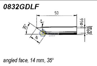 China ERSADUR 0832GDLF Long-Life Soldering Tip for ANALOG 60/60A,ANALOG 80/80A,DIGITAL 2000A supplier