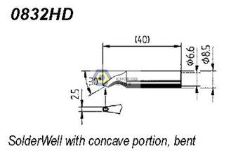 China ERSADUR 0832HDLF Long-Life Soldering Tip for ANALOG 60/60A,ANALOG 80/80A,DIGITAL 2000A supplier