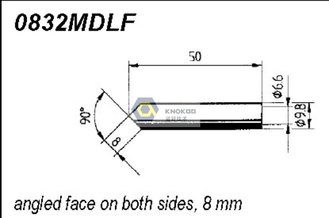 China ERSADUR 0832MDLF Long-Life Soldering Tip for ANALOG 60/60A,ANALOG 80/80A,DIGITAL 2000A supplier