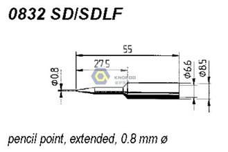 China ERSADUR 0832SD SDLF Long-Life Soldering Tip for ANALOG 60/60A,ANALOG 80/80A,DIGITAL 2000A supplier
