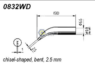 China ERSADUR 0832WD WDLF Long-Life Soldering Tip for ANALOG 60/60A,ANALOG 80/80A,DIGITAL 2000A supplier