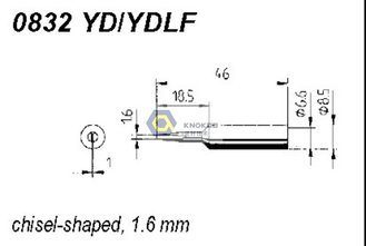China ERSADUR 0832YD YDLF Long-Life Soldering Tip for ANALOG 60/60A,ANALOG 80/80A,DIGITAL 2000A supplier