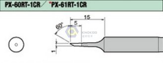 China Goot PX-60RT-1CR Soldering Iron Tip for PX-501AS,PX-601AS,PX-701AS,PX-711AS,CXR-31/41 supplier