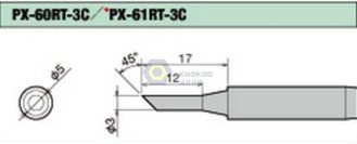 China Goot PX-60RT-3C Soldering Iron Tip for GOOT PX-501AS,PX-601AS,PX-701AS,PX-711AS,CXR-31/41 supplier