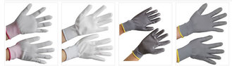 China Palm and Finger Coated Antistatic Gloves supplier
