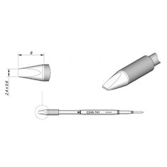 China JBC soldering tips C245741, welding bit C245-741 copper solder tips for JBC T245 handpiece supplier