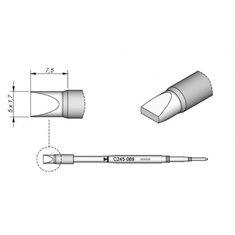 China JBC soldering tips C245069, welding bit C245-069 copper solder tips for JBC T245 handpiece supplier